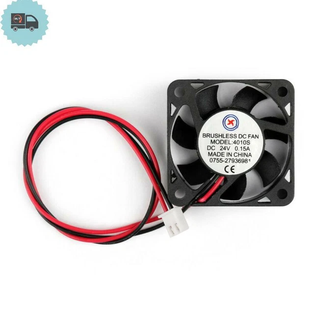 10X 4010S 24V Cooler 40x40x10mm Brushless DC Fan 7 Blades Mini Cooling ...