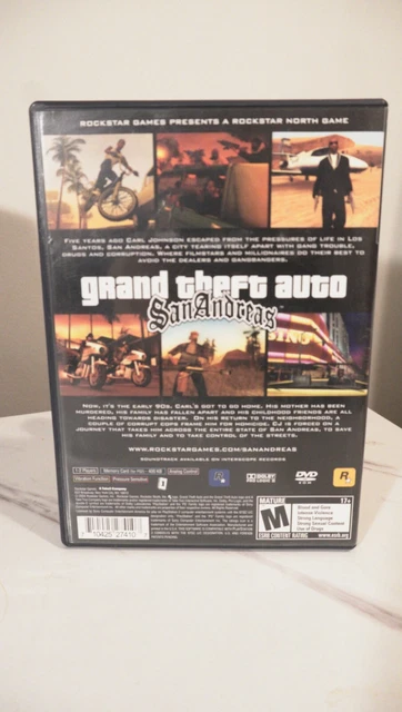 GTA SAN ANDREAS (+ Map) Grand Theft Auto - Sony PS2 PlayStation 2 Game ...