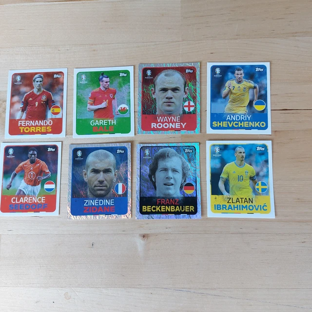 TOPPS UEFA EURO 2024 - 8 verschiedene LEGENDE STICKER- EM 24 NEU EUR 9 ...