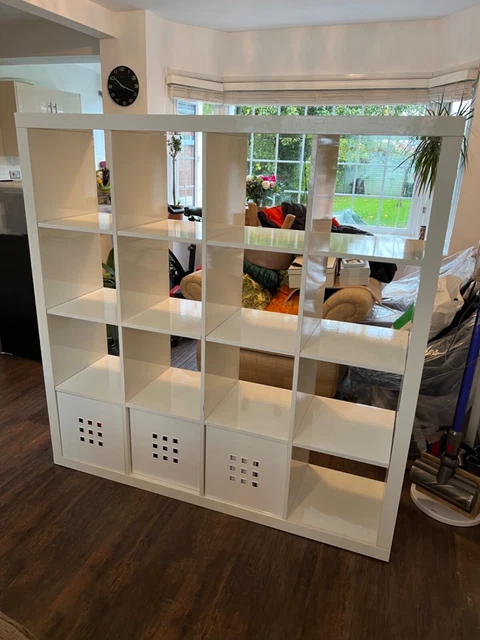 IKEA KALLAX SHELVING Unit - White 4x4 Square (L147cm x H147cm x D39cm ...