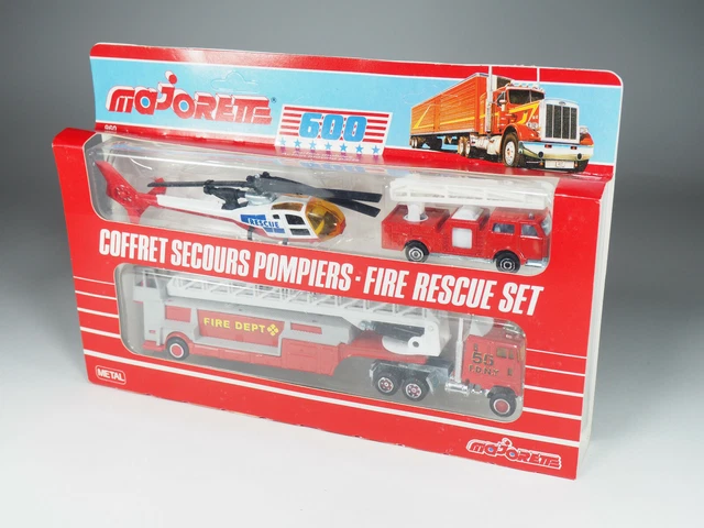 MAJORETTE 600 - 960 - Coffret Secours Pompiers - Fire rescue Set - Peu ...