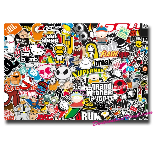 A4 SHEET STICKER Bomb Vinyl Wrap Car Bike Scooter Laptop Skate Cool ...