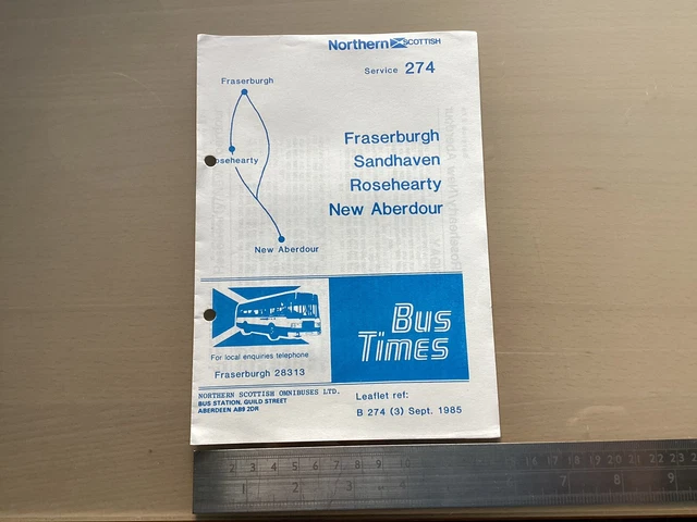 NORTHERN SCOTTISH BUS Group Route 270 Fahrplan September 1985 ...