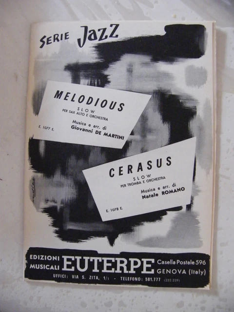 & SPARTITO SÉRIE Jazz Melodious Martini Cerasus Romano Slow " EUR 17,35 ...