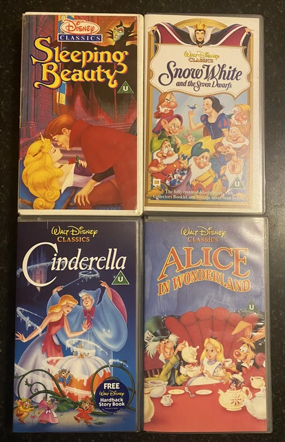 DISNEY PRINCESS VHS Bundle (Cinderella, Snow White, Sleeping Beauty ...