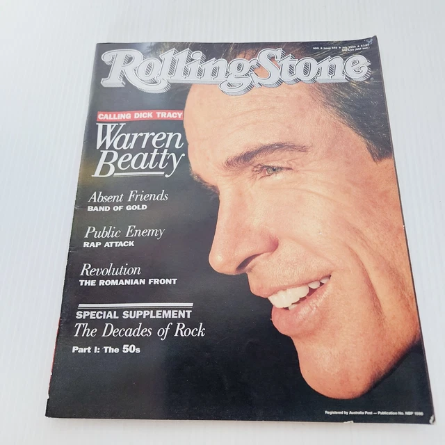 WARREN BEATTY ROLLING Stone Magazine 446 July 1990 Vintage Coca Cola ...