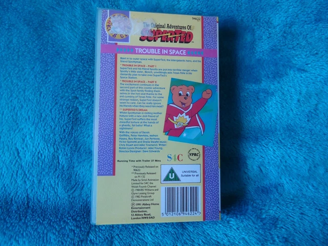 VINTAGE VHS VIDEO ~ The Original Adventures of SuperTed -Trouble in ...