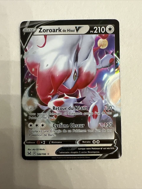 CARTE POKÉMON ZOROARK de Hisui V 146/196 - Origine Perdue EB11 FR EUR 1,00 - PicClick FR