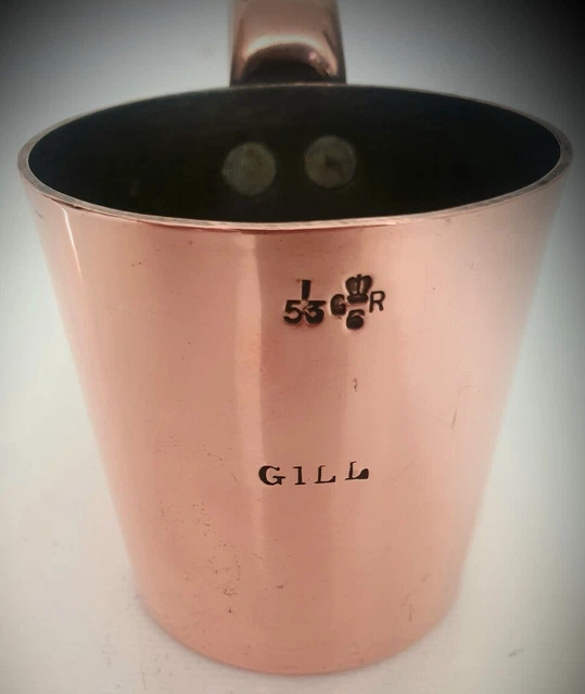 ANTIQUE COPPER RUM measure British Royal Navy Rum GROG Gill £220.00 ...