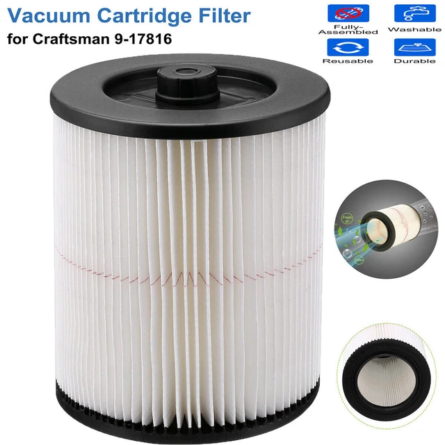 REPLACEMENT CARTRIDGE FILTER for Shop Vac Craftsman 9-17816 Wet Dry Air ...