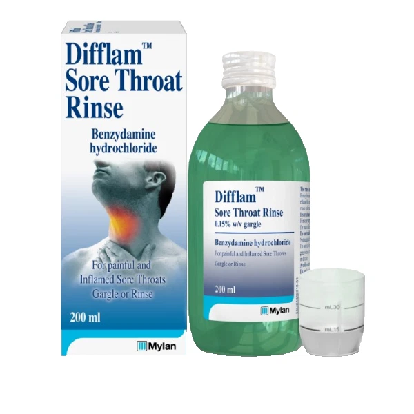 DIFFLAM SORE THROAT Rinse - 200ml UK £12.69 - PicClick UK