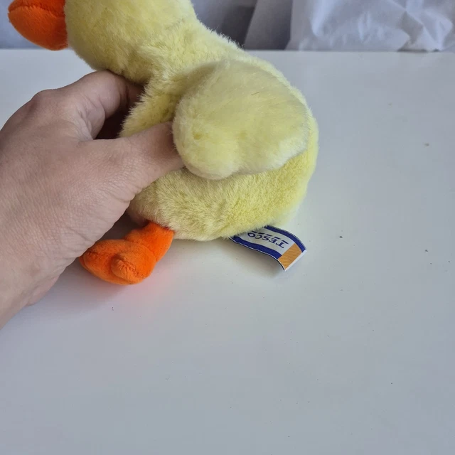 VINTAGE TESCO SOFT TOY DUCK BEANIE WEIGHTED DUCKLING CHICK YELLOW ...