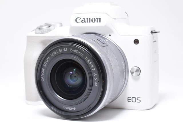 CANON EOS M50 Mark II EOS Kiss M2 EF-M 15-45 LENS KIT WHITE [Near Mint ...
