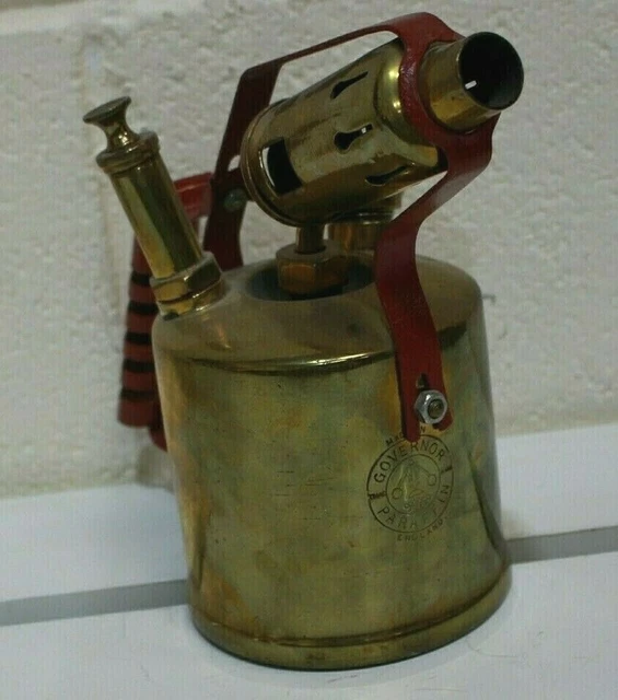VINTAGE GOVERNOR JS&S Brass PARAFFIN Blow Torch Lamp, Made in England ...