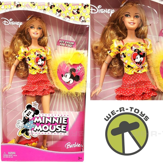 WALT DISNEY'S MINNIE Mouse Barbie Collector Doll with Keychain 2005 ...