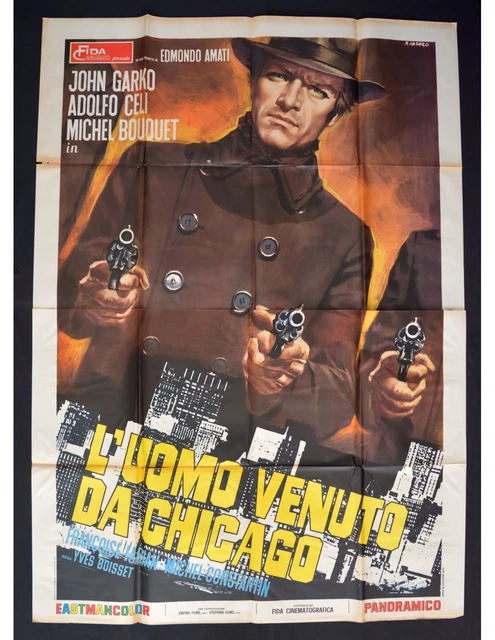 MANIFESTO L'UOMO VENUTO DA CHICAGO gianni garko adolfo celi A203 EUR 24 ...