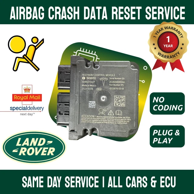 LAND ROVER L8A2-14D374-CF Airbag ECU Crash Data Reset Service –SRS ...