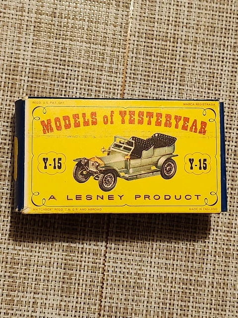 LESNEY MATCHBOX 1907 Rolls-Royce Silver Ghost, Models Of Yesteryear Y ...