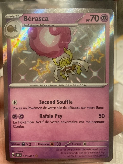 CARTE POKÉMON - Berasca Shiny 163/091 - EV4.5 Destinées De Paldea - FR ...