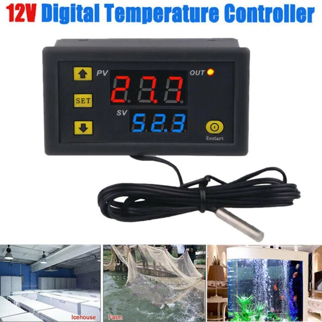 DC 12V 20A Digital Temperature Controller Switch Probe Thermostat Control NEW £3.55 - PicClick UK