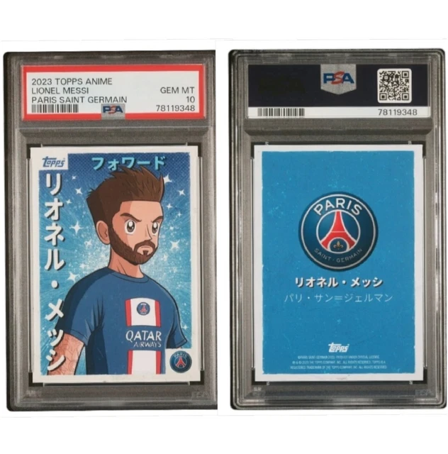 SUPERB CARD TOPPS Anime 2023 Lionel Messi PSG, PSA 10 ️‍🔥- EX POP 1 EUR ...