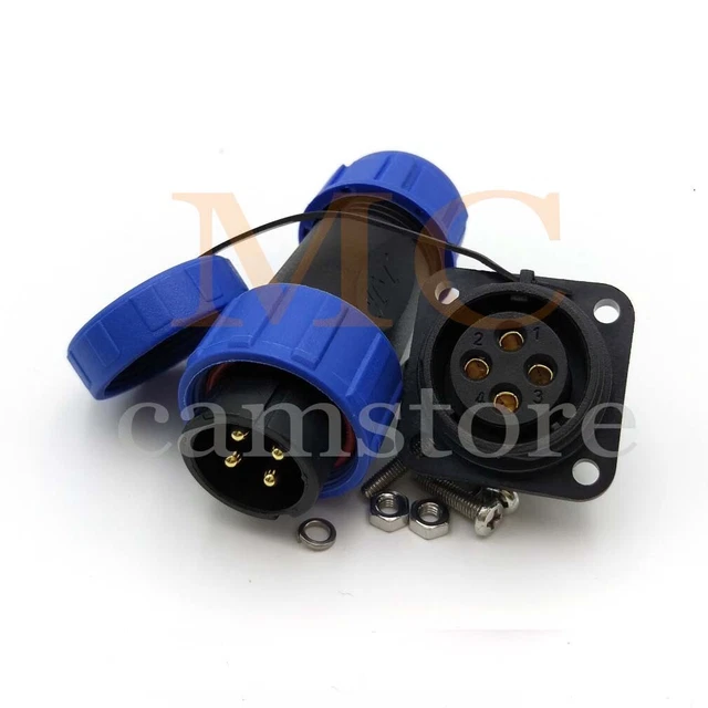 SP21 IP67 4PIN Panel Waterproof Connector Plug Socket,Industrial Power ...