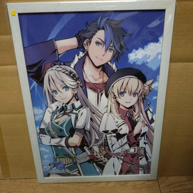 RARE FALCOM TRAILS Series 20th Anniversary A4 Framed Poster Japan ...