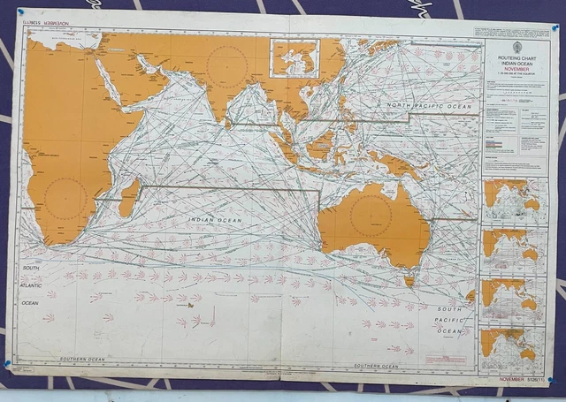 ADMIRALTY NOVEMBER 5126 (11) ROUTEING Chart INDIAN OCEAN Map Chart ...