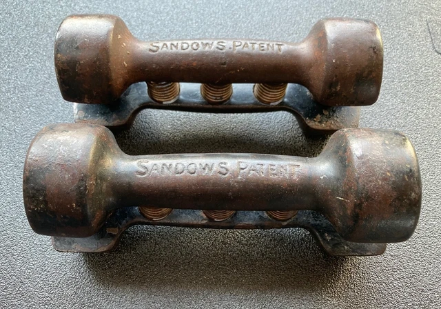 VINTAGE SANDOWS SPRING Grip Dumbbells £208.67 - PicClick UK