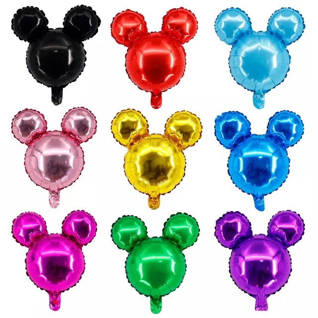 MICKEY MOUSE SHAPE Head Theme Foil Balloon Birthday Party Boy Girl ...