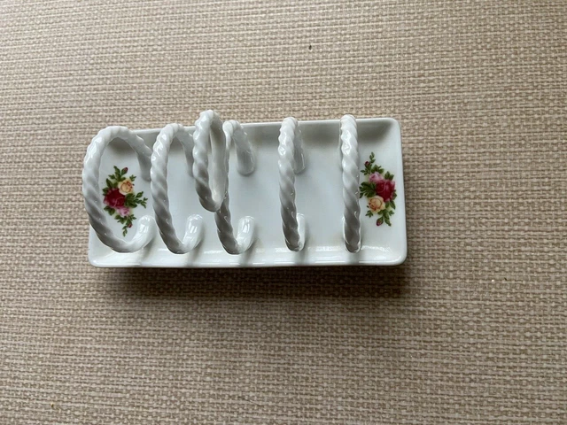 ROYAL ALBERT Old Country Roses Bone China Rope Twist Toast Rack. £12.50 ...