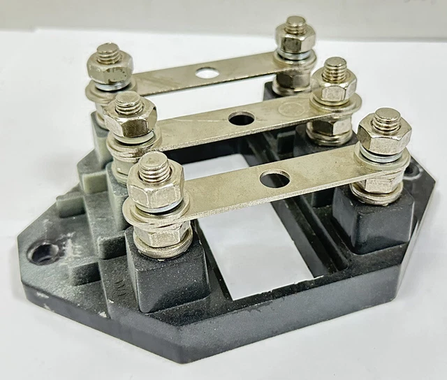 ELECTRIC MOTOR 6 Stud Terminal Connection Block Star Delta Brass Link ...