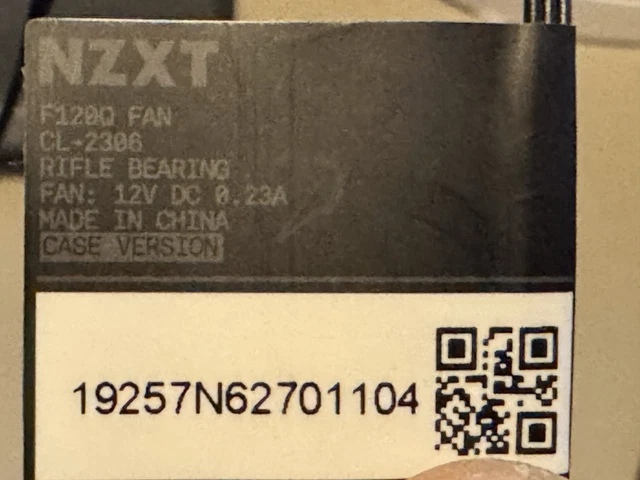 NZXT F120Q QUIET Airflow 120mm DC Fan - Case Version, Black £1.16 ...