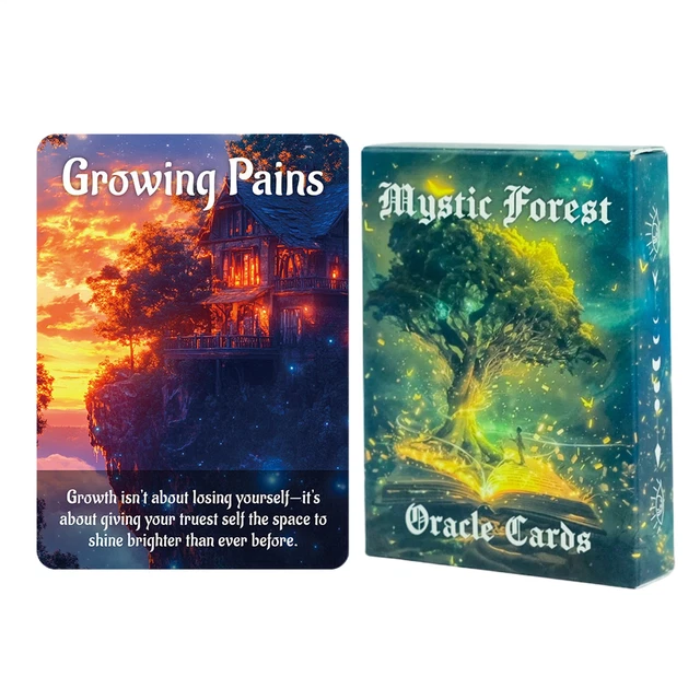 50 PIECES OF Mysterious Forest Oracle Tower Cards English Tarot Oracle ...