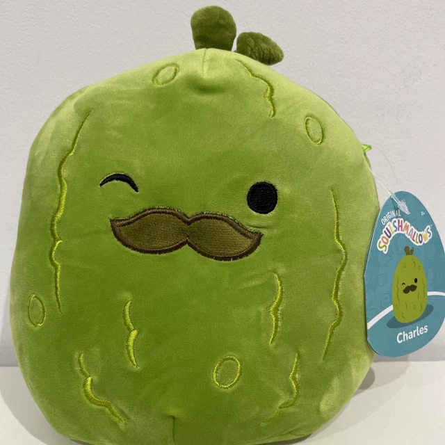 SQUISHMALLOWS CHARLES THE Pickle With Moustache 8” Brand New With Tags ...