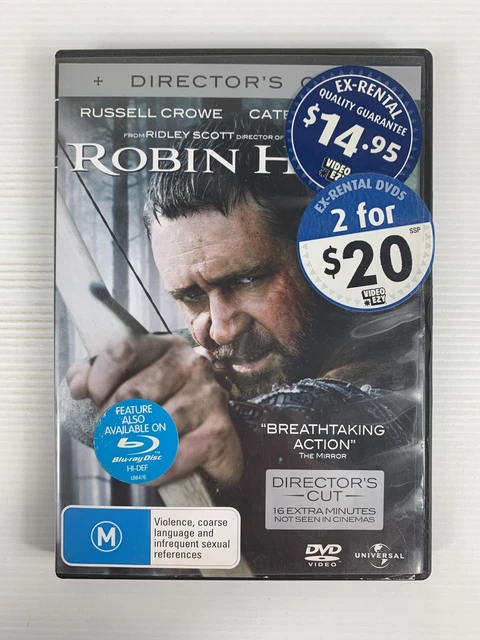 ROBIN HOOD RUSSELL Crowe Cate Blanchett DVD R4 Cult Ridley Scott $8.97 ...