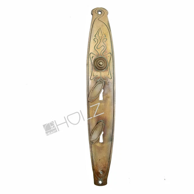 ART NOUVEAU LONG Plate Double Lock Antique Old Brass 44Mm 120 £21.98 ...