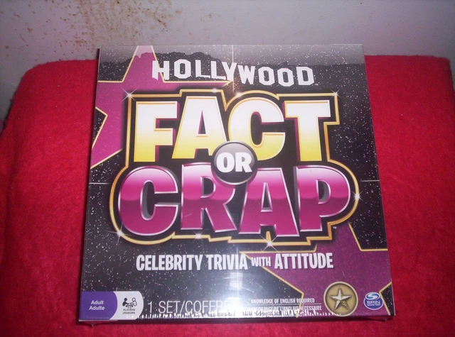 FACT OR CRAP Hollywood Edition Celebrity Trivia Game, Brand new Factory ...