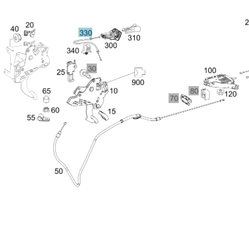 NEW GENUINE MERCEDES-BENZ Vito 447 Parking Hand Brake Release Cable ...