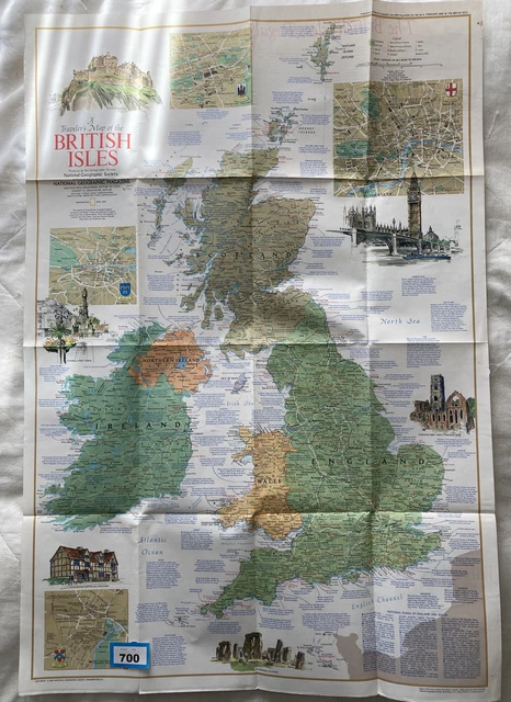 A TRAVELERS MAP of the British Isles 1974 Folding Map £14.00 - PicClick UK