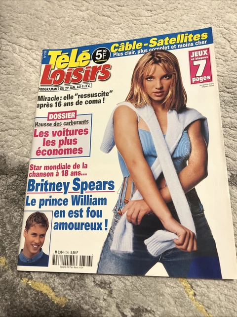 TÉLÉ LOISIRS 24/01/2000; Britney Spears, Prince William/ Spice Girls/ C. Bravo EUR 5,00 ...