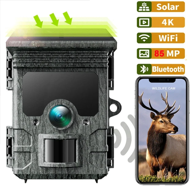 WIFI TRAIL CAMERA 85MP 4K Bluetooth Wildlife Hunting Game Camera IR ...