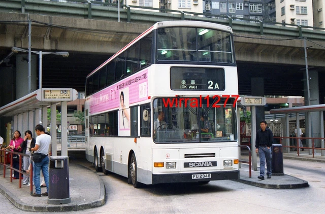 ORIGINAL BUS PHOTOGRAPHIC negative Kowloon Motor Bus Scania AS2 FU2948 £10.00 - PicClick UK