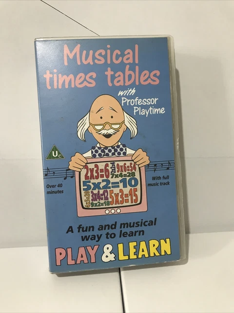 MUSICAL TIMES TABLES With Professor Playtime Play & Learn VHS £2.50 ...