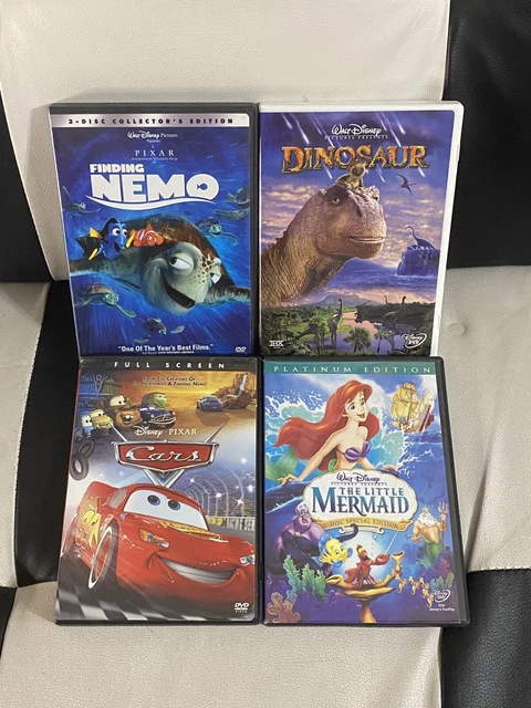 DISNEY DVD LOT 4 : Finding Nemo Dinosaur Cars Little Mermaid £9.59 ...