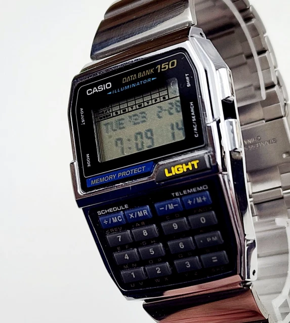 OROLOGIO CALCOLATRICE UOMO Vintage anni '90 CASIO ""DataBank"" (1477) DBC-1500. Allarme EUR 156 ...