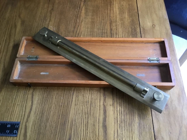 ANTIQUE/VINTAGE 18& BRASS Rolling Ruler Manufactured By Universal ...