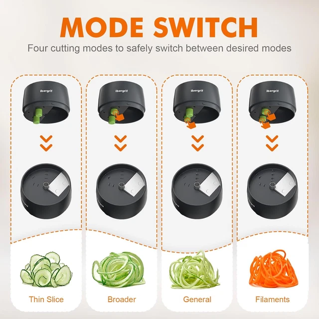 M522 SPIRALIZER FOR Vegetables, Upgrade Vegetable Slicer Courgette ...