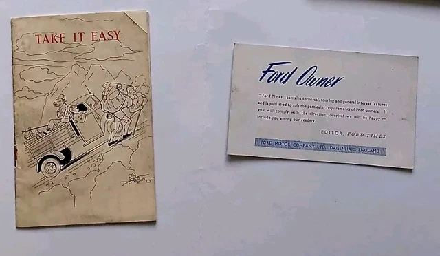 FORD ANGLIA OWNERS manual, 2 And 3 Ton Booklet, Ford Magazine Card £9. ...