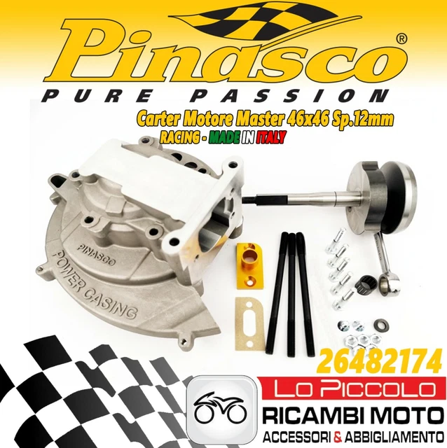 PINASCO CARTER MOTEUR Master 46x46 Sp.12mm Avec Arbre Moteur Piaggio ...